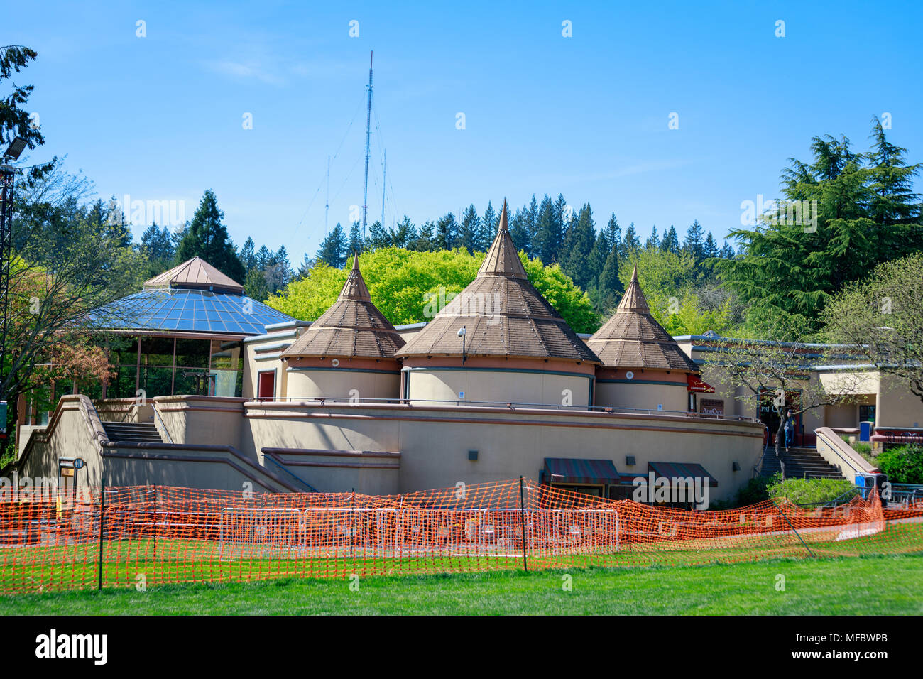 Portland, Oregon, USA - April 24, 2018 : Scenery of Oregon Zoo, which ...