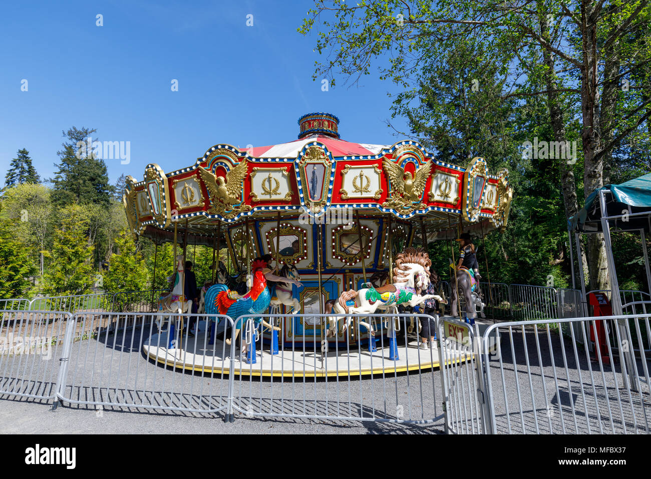 Portland, Oregon, USA - April 24, 2018 : Scenery of Oregon Zoo, which ...