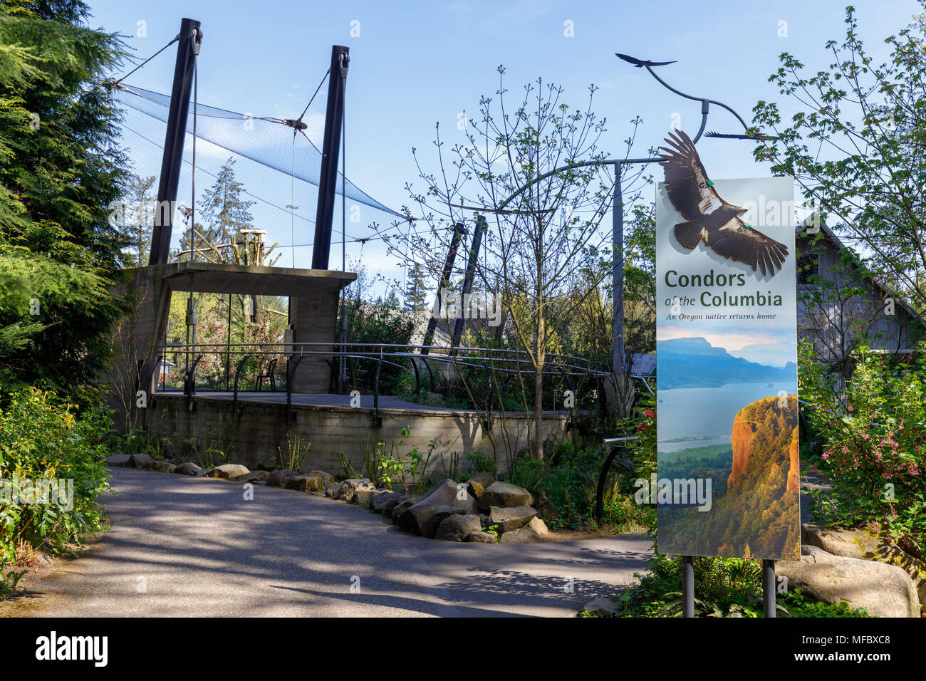 Portland, Oregon, USA - April 24, 2018 : Scenery of Oregon Zoo, which ...