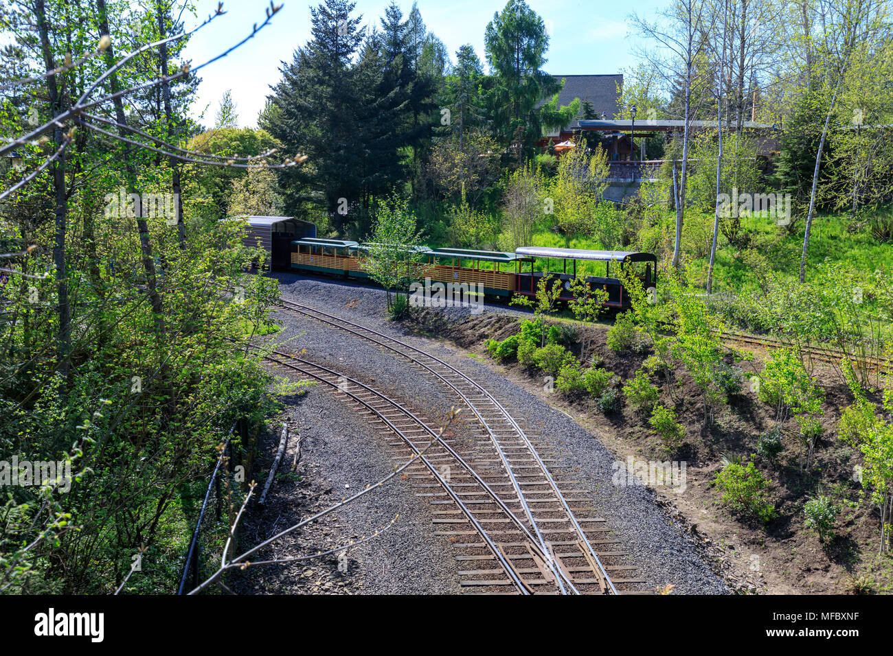 Portland, Oregon, USA - April 24, 2018 : Scenery of Oregon Zoo, which ...