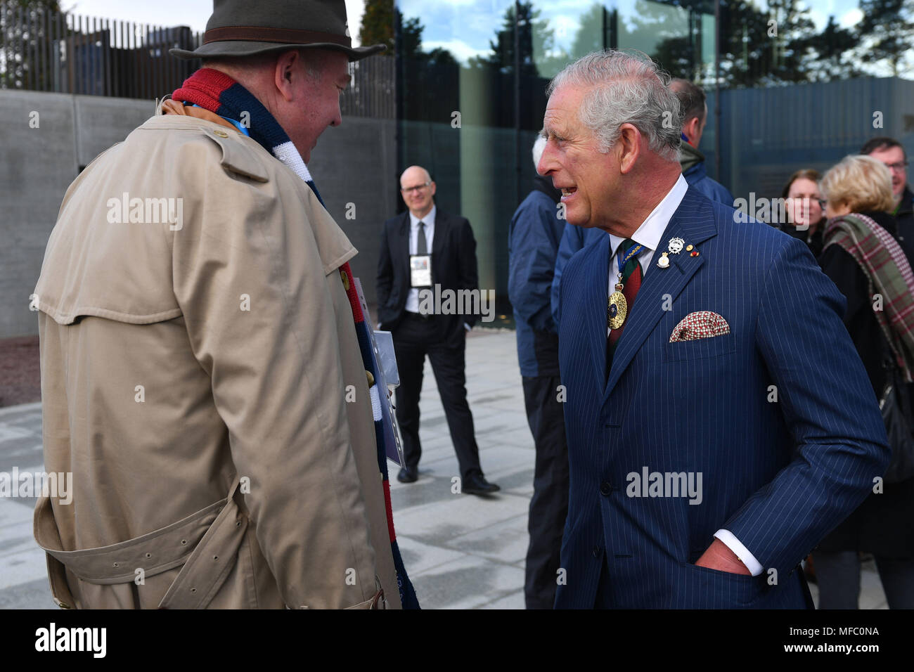 The Prince of Wales (right) meets Matt Harvey, whose great grandfather ...