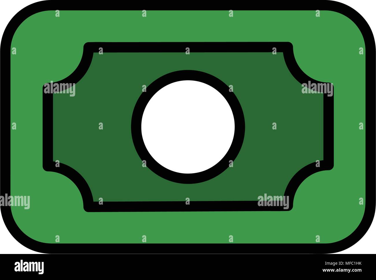 Banknote color icon, vector icon isolated on white background Stock ...