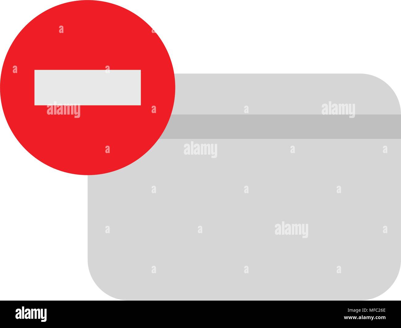 Remove credit card icon, vector icon isolated on white background Stock ...