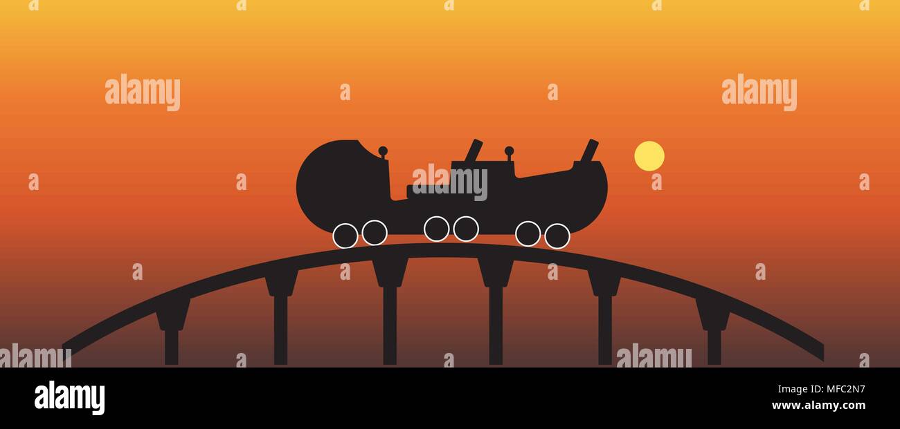 Side view of roller coaster vector and track Stock Vector Image & Art ...