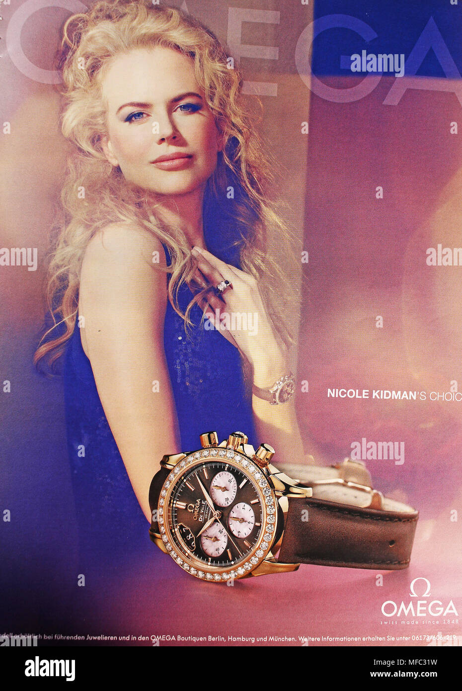 Omega magazine advert hi-res stock photography and images - Alamy