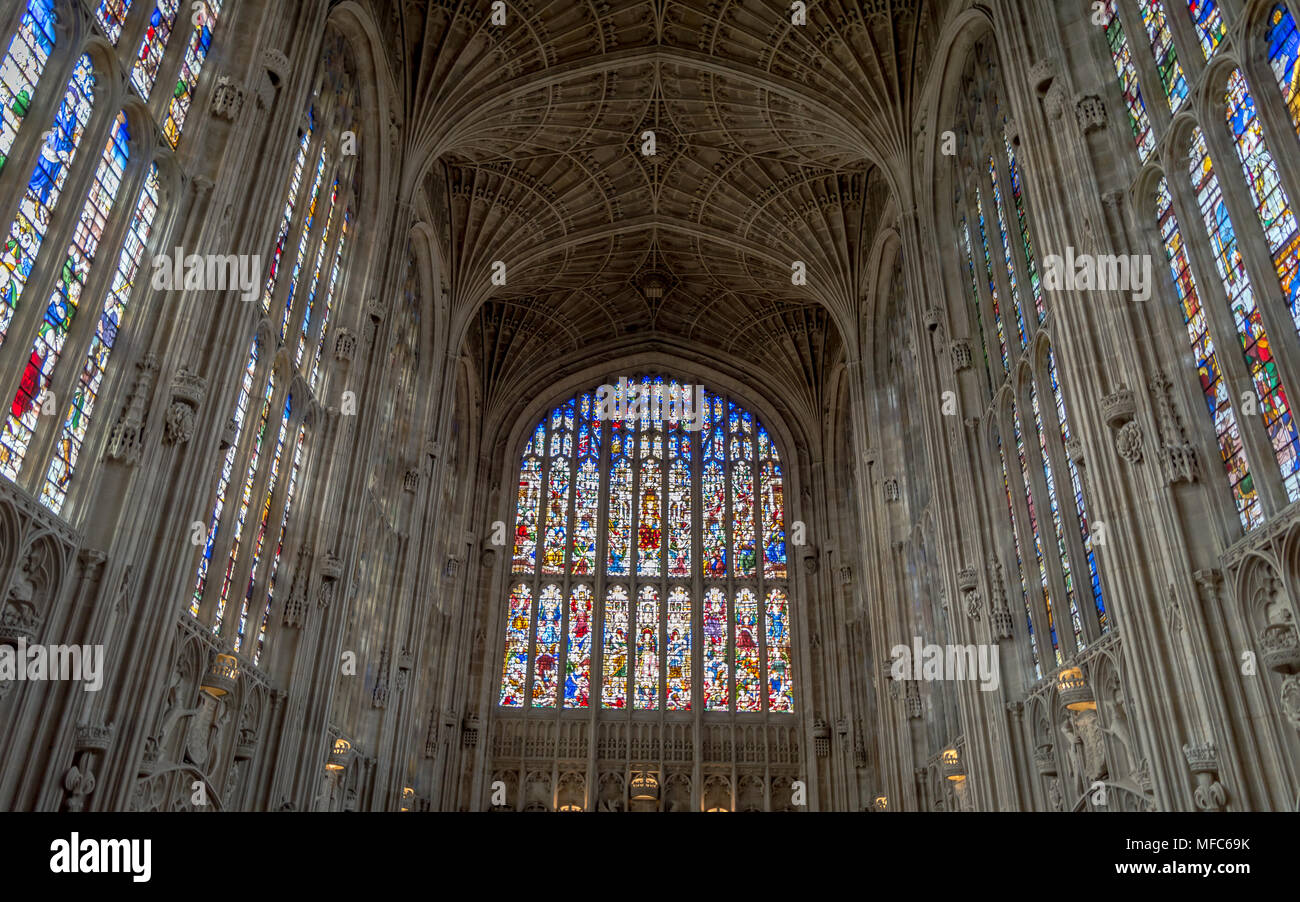 Cambridge, United kingdom - April 17, 2016 : Architecture inside the ...