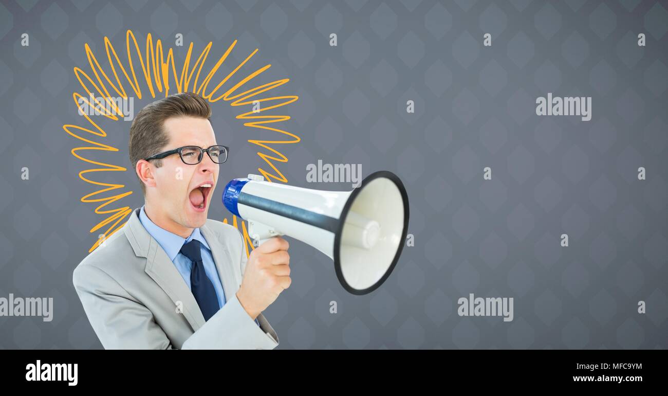 Yellow bullhorn hi-res stock photography and images - Alamy