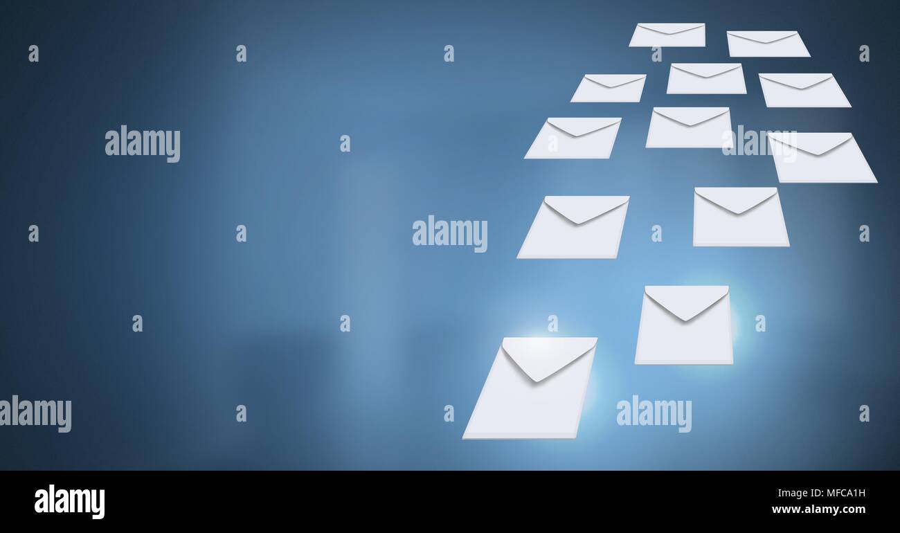 Envelope letters messages floating Stock Photo - Alamy