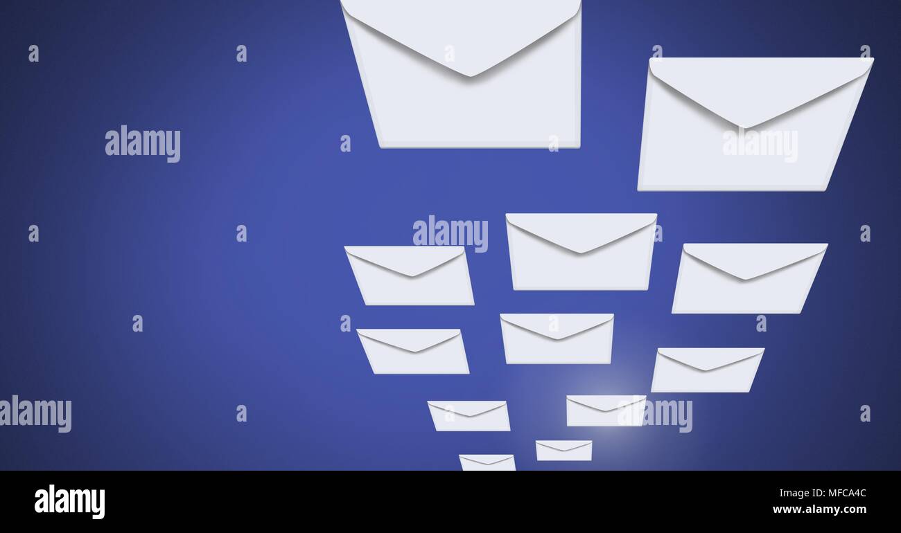 Envelope letters messages floating Stock Photo - Alamy