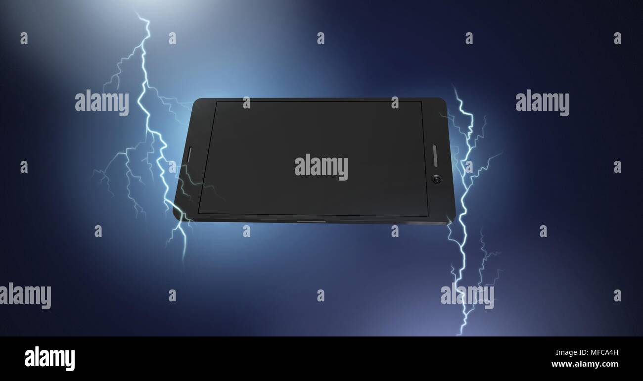 Lightning strikes and phone Stock Photo - Alamy