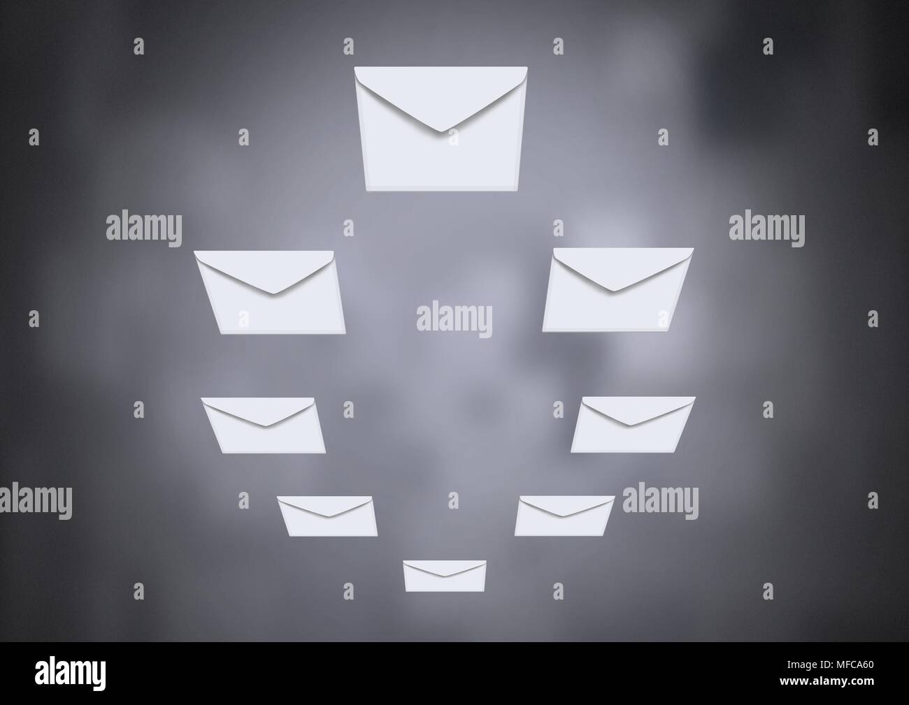 Envelope letters messages floating Stock Photo - Alamy