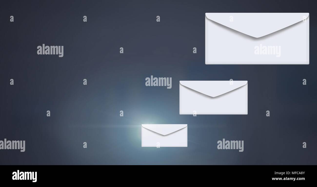 Envelope letters messages floating Stock Photo - Alamy