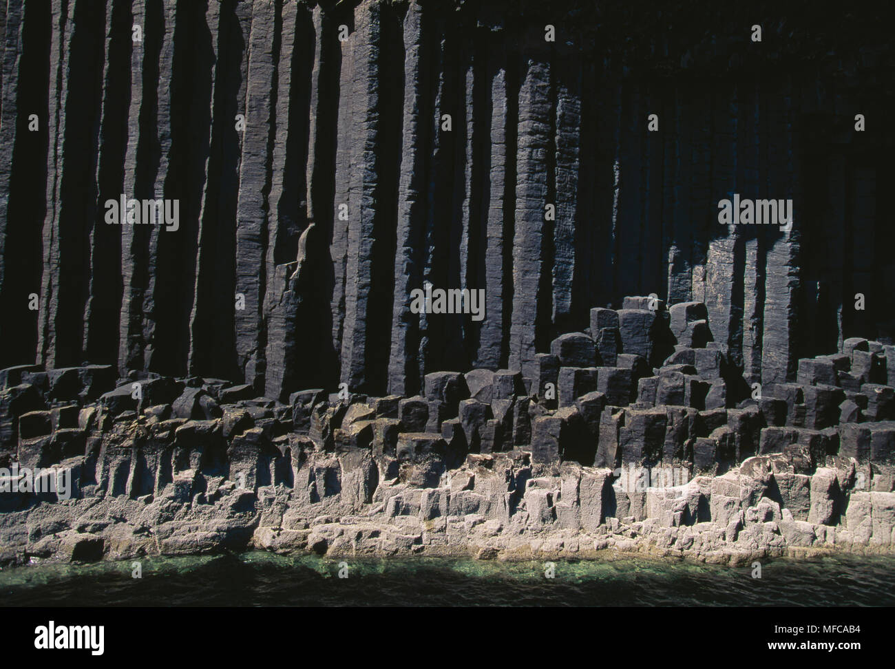 COLUMNAR BASALT Isle of Staffa, Scotland Stock Photo - Alamy