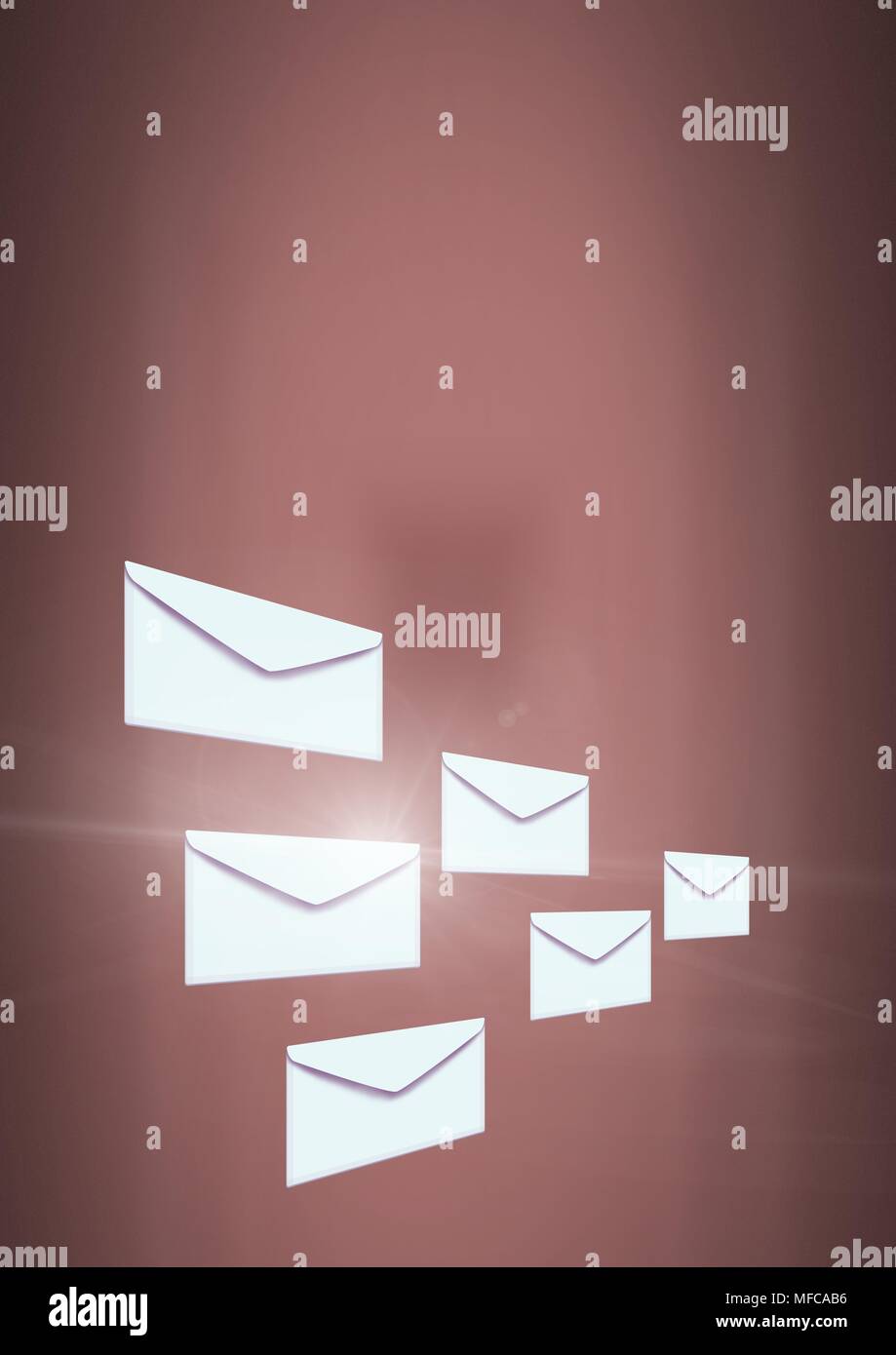 Envelope letters messages floating Stock Photo - Alamy