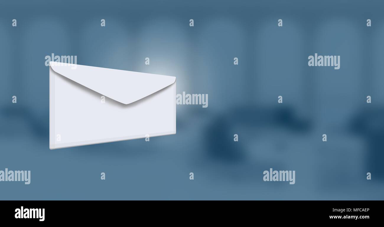 Envelope letter message floating Stock Photo - Alamy