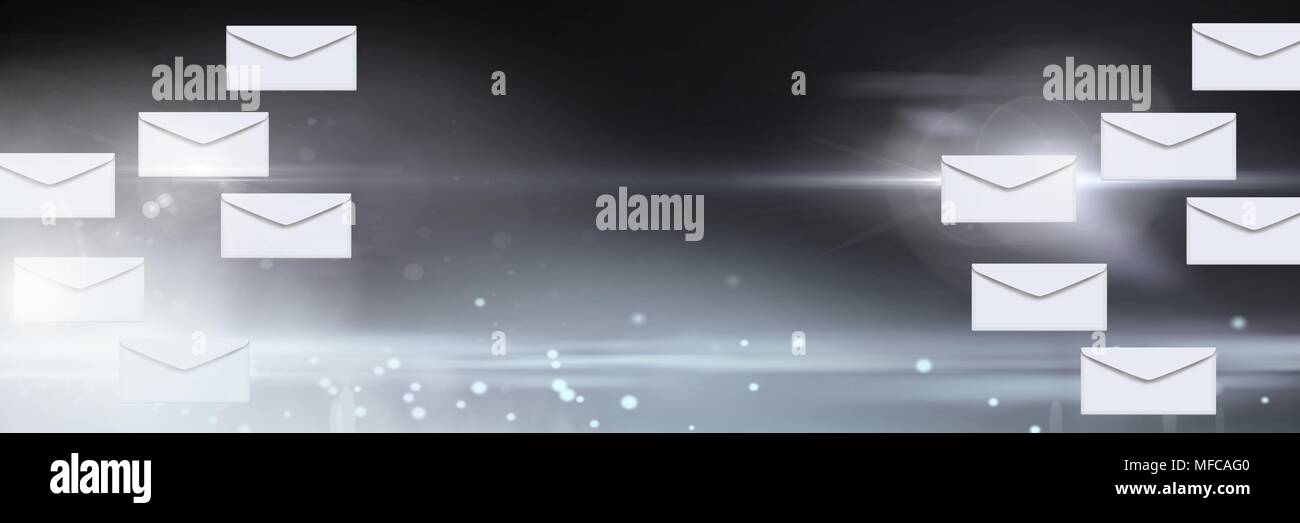 Envelope letters messages floating Stock Photo - Alamy