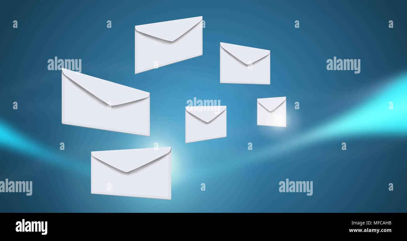 Envelope letters messages floating Stock Photo - Alamy