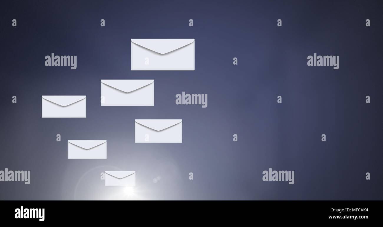 Envelope letters messages floating Stock Photo - Alamy