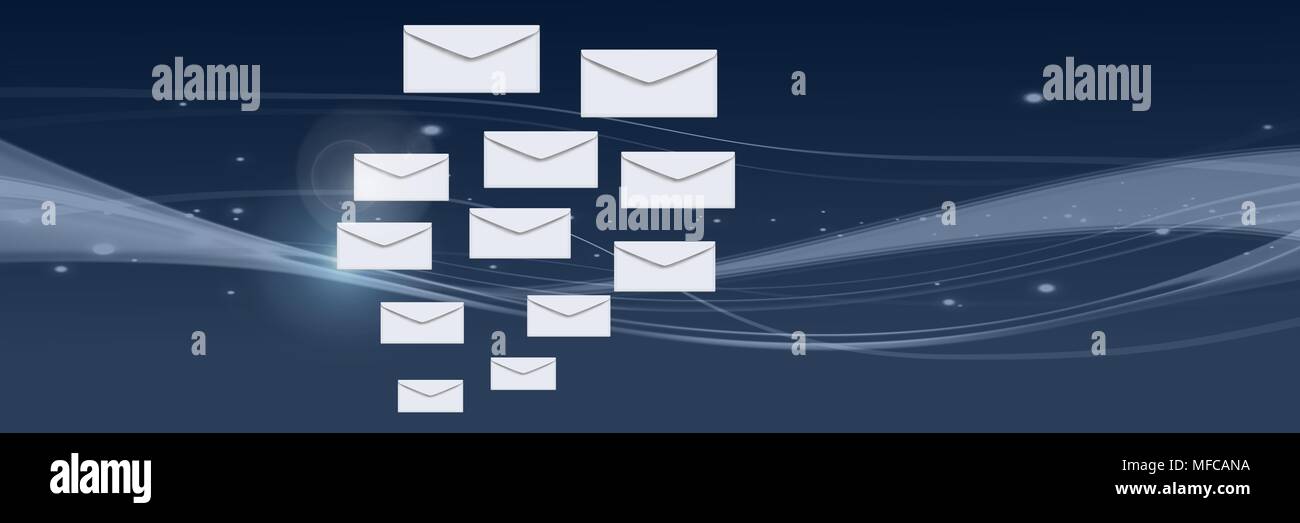 Envelope letters messages floating Stock Photo - Alamy