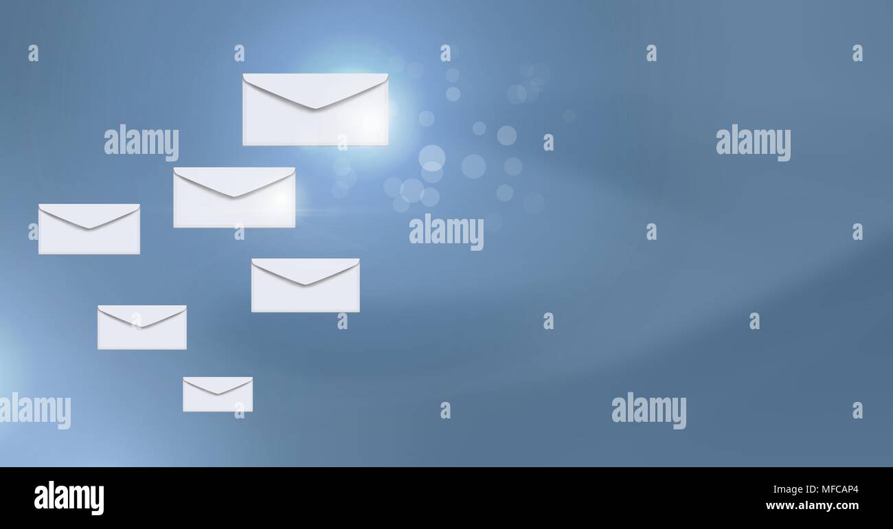 Envelope letters messages floating Stock Photo - Alamy