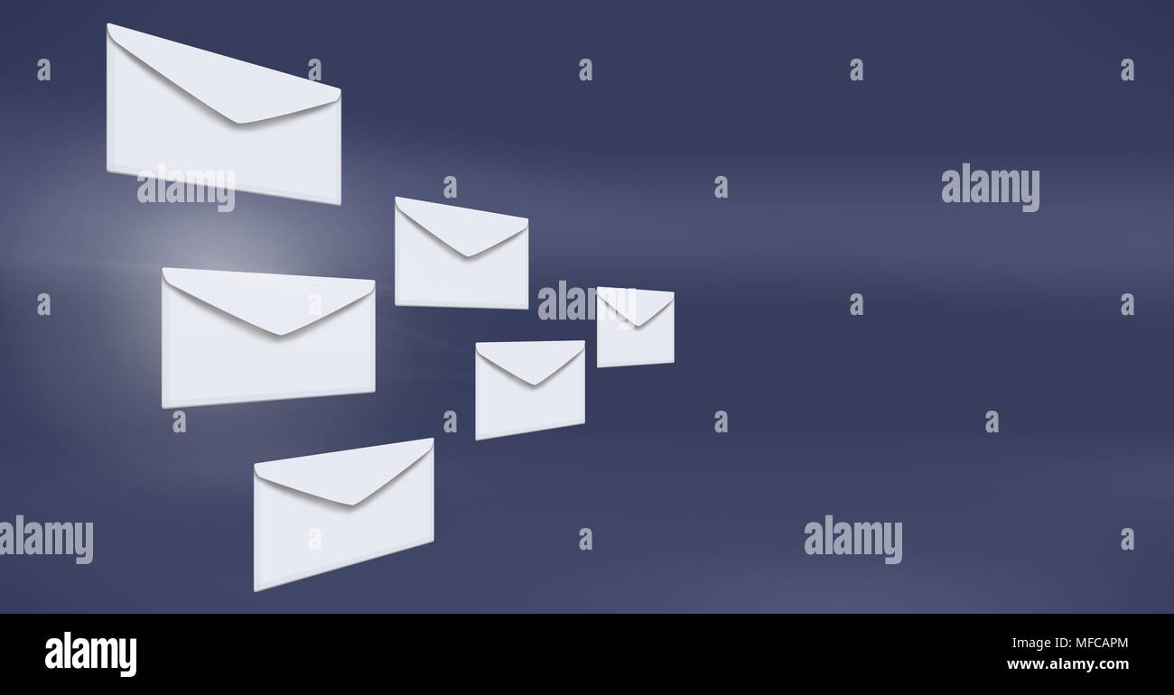Envelope letters messages floating Stock Photo - Alamy