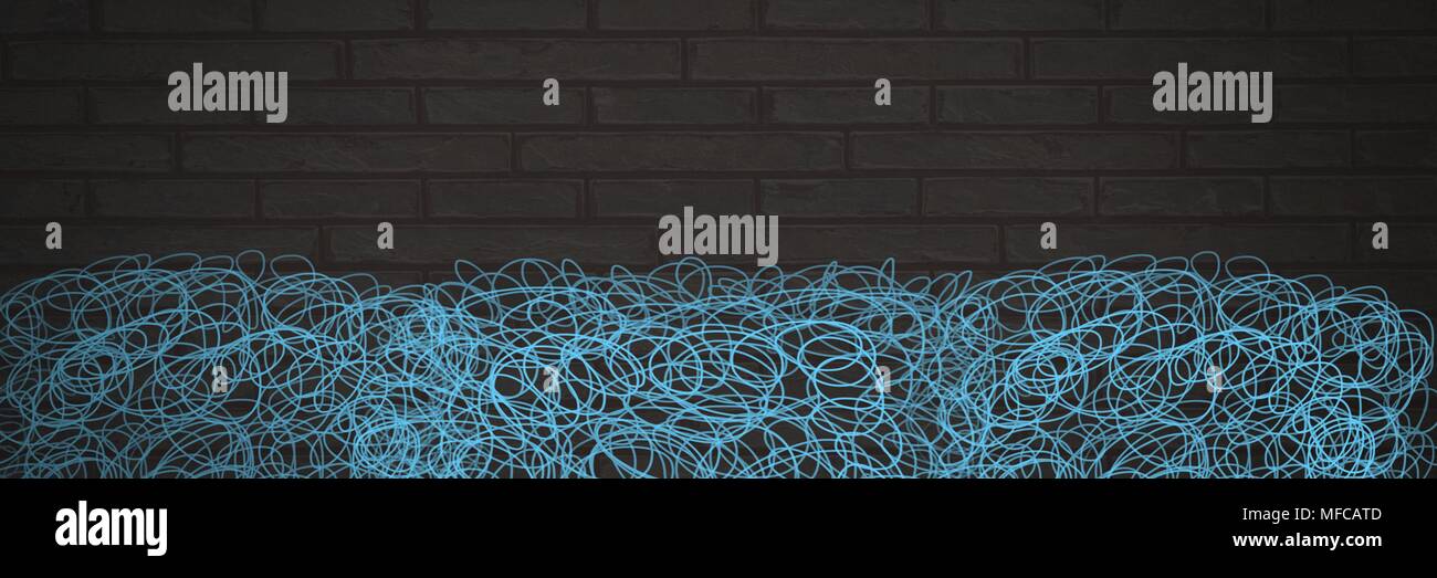 intense doodles on wall Stock Photo - Alamy