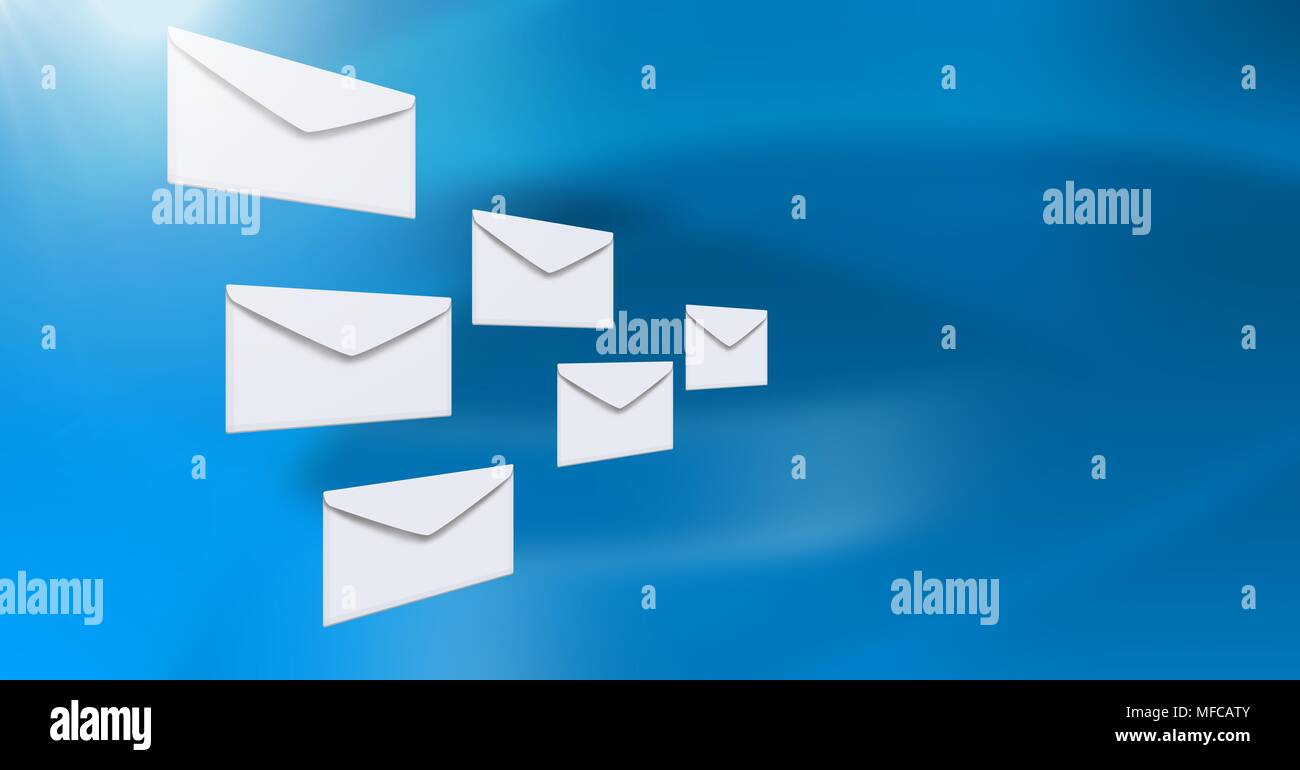Envelope letters messages floating Stock Photo - Alamy