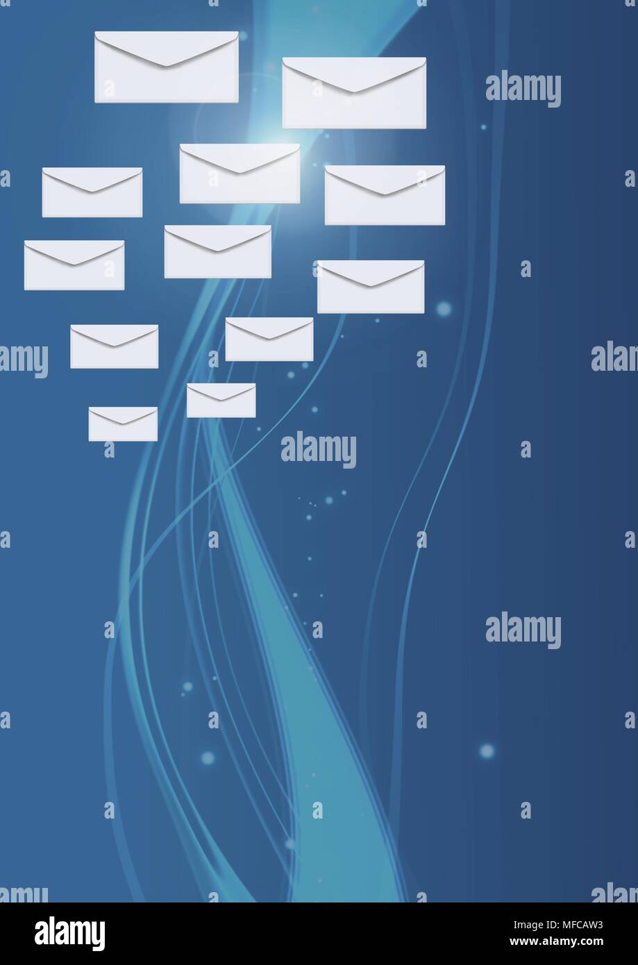 Envelope letters messages floating Stock Photo - Alamy