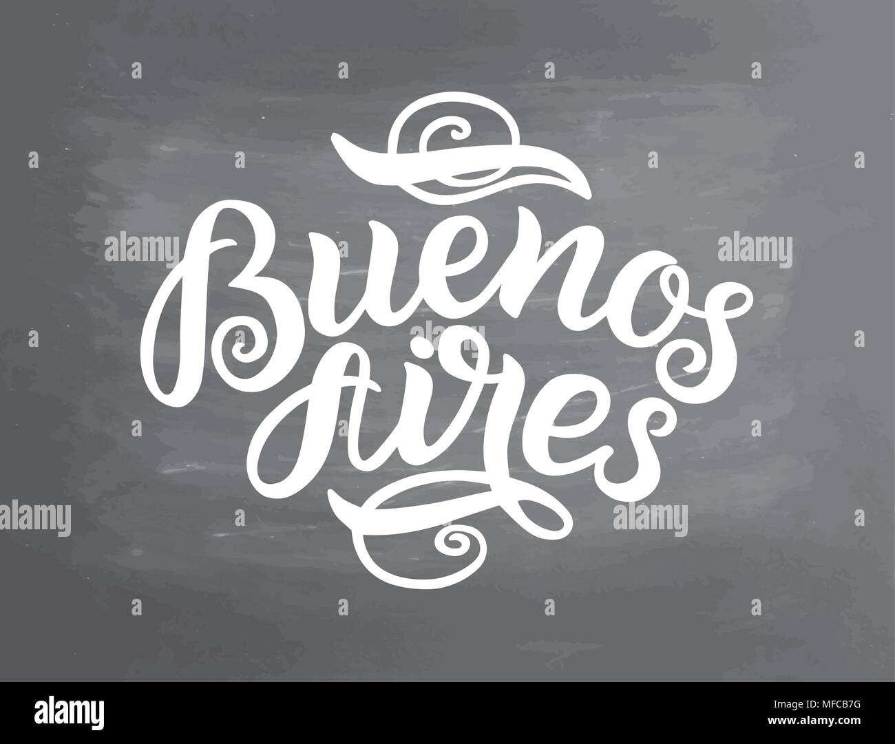 Greetings from Buenos Aires. Greeting card with typography, lettering ...