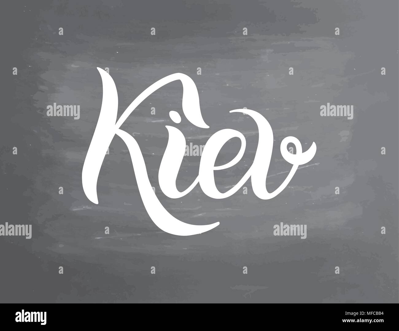 Greetings from Kiev, Ukraine. Greeting card with typography, lettering ...