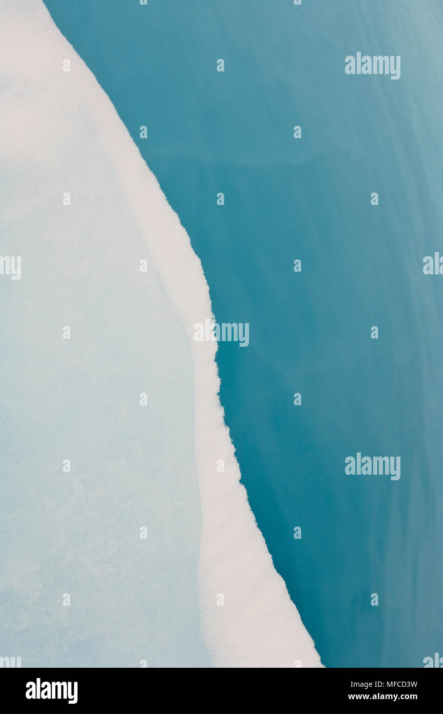 Antarctica: close up of crack in iceberg, near James Ross Island ...