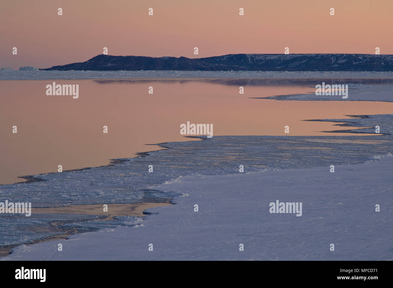 Antarctica: twilight sky over James Ross Island in Erebus and Terror ...