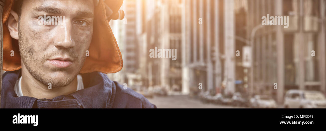 Fireman face hi-res stock photography and images - Alamy