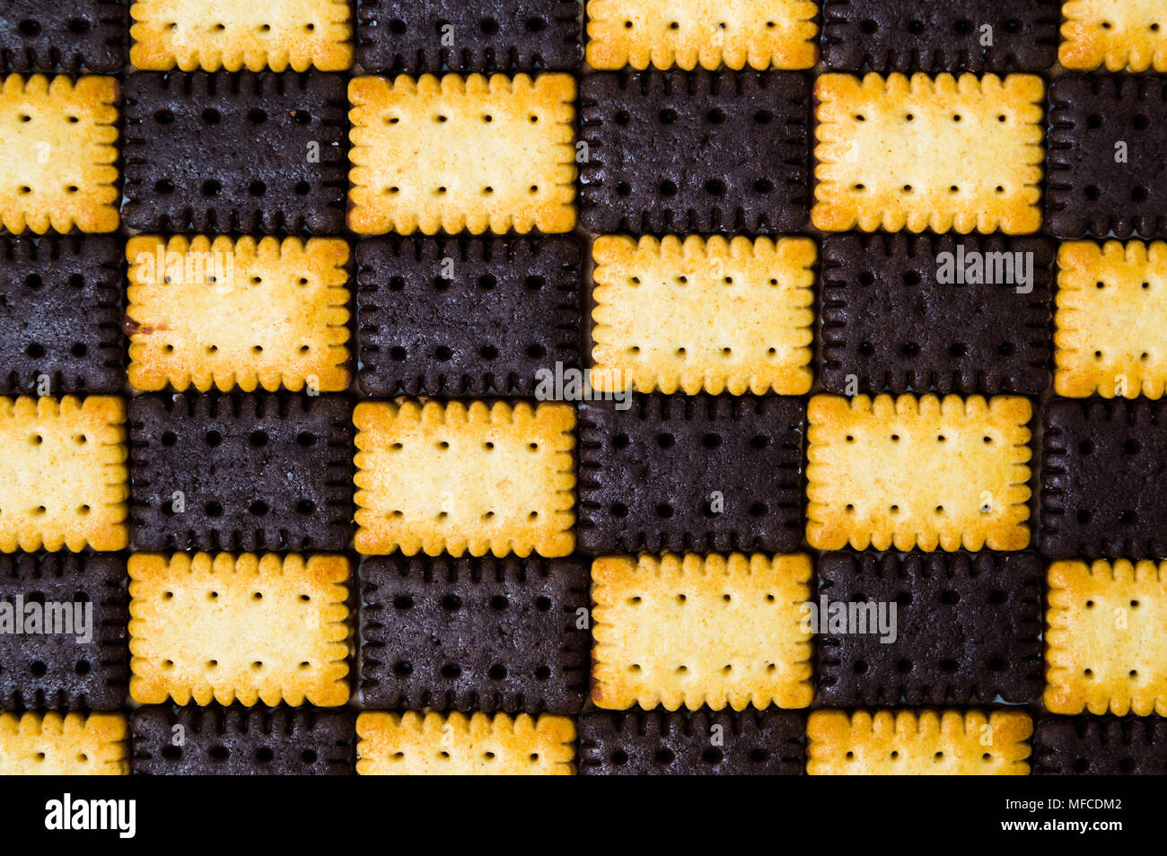 Cookies pattern background made of many biscuits in flat lay Stock ...