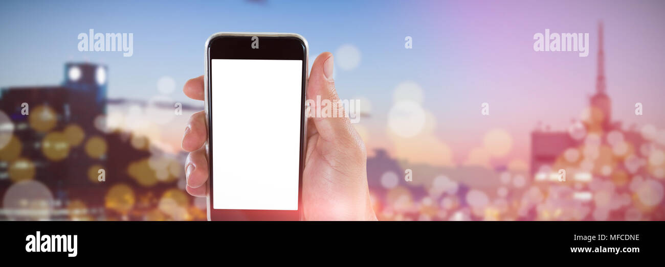 Hand holding phone up hi-res stock photography and images - Alamy