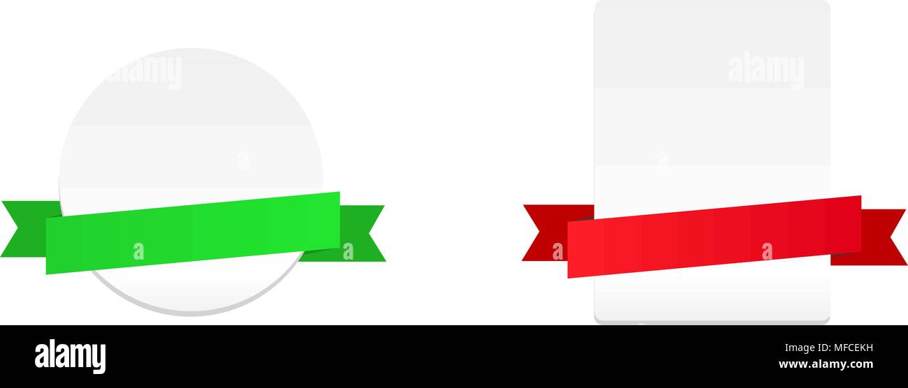 Banners with colour band on white background Stock Vector Image & Art ...