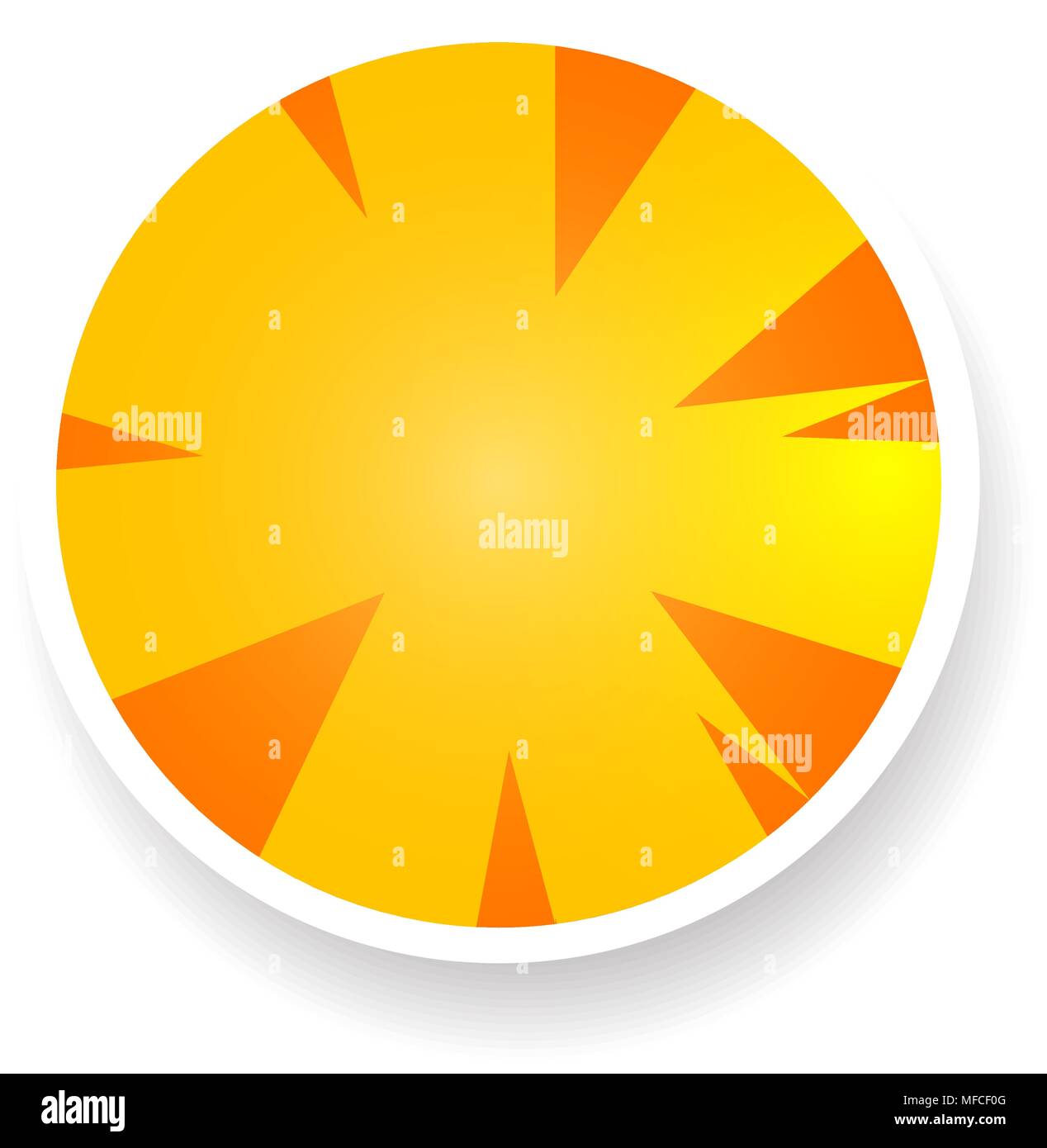 Round banner with shadow on white background Stock Vector Image & Art ...