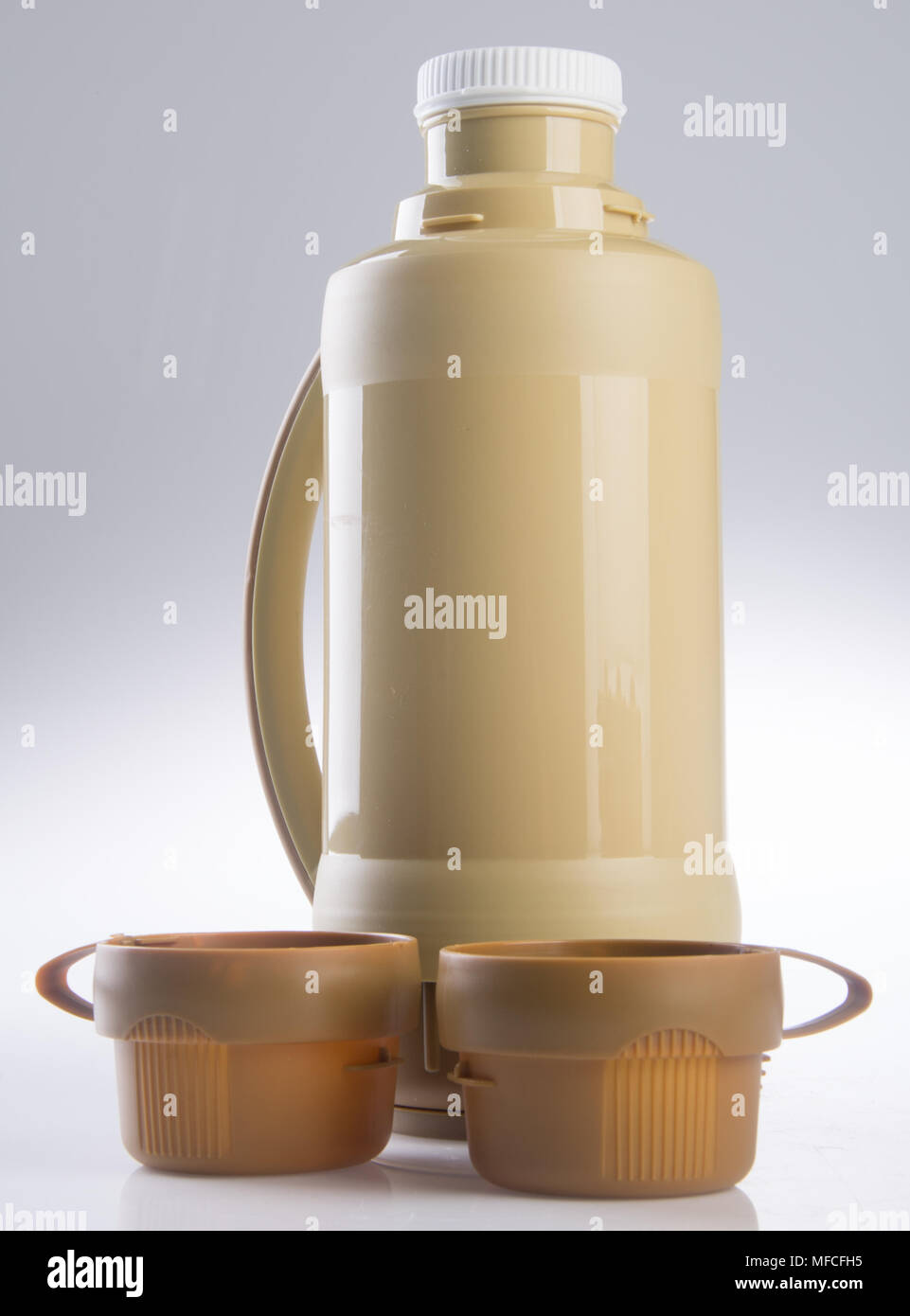 Thermo flask. Thermo flask on the background Stock Photo - Alamy