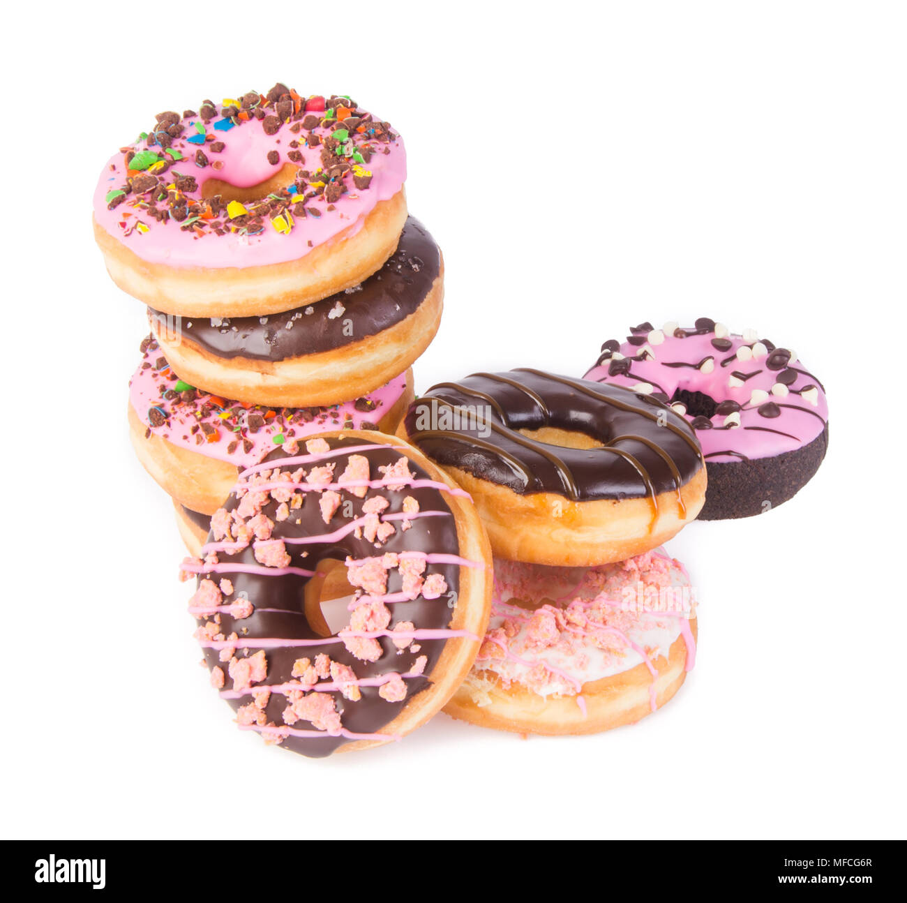 donut. Assorted donuts on background Stock Photo - Alamy