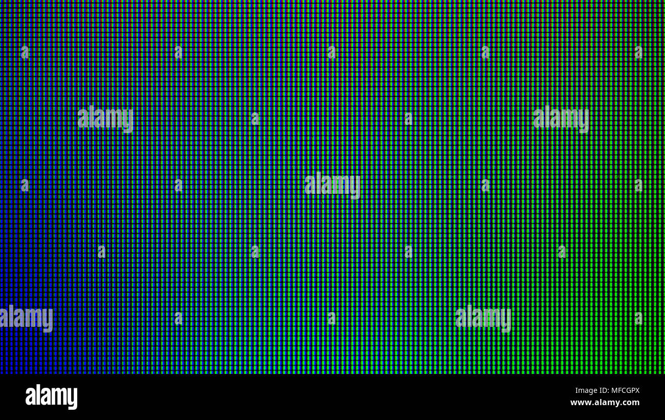 LED lights from computer monitor screen display panel for graphic ...