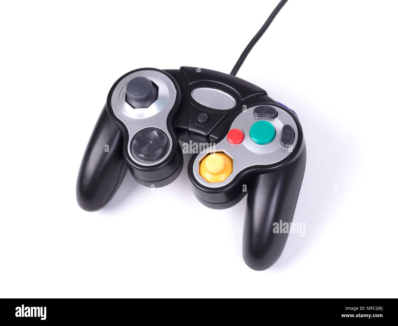 Video game controller on white background with clipping path Stock ...