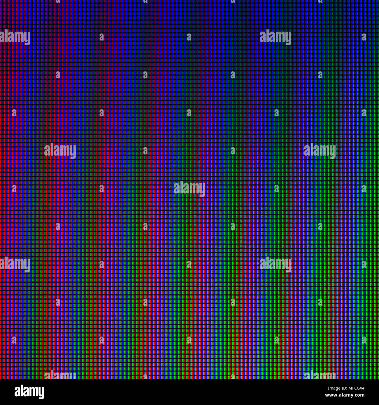 LED lights from computer monitor screen display panel for graphic ...