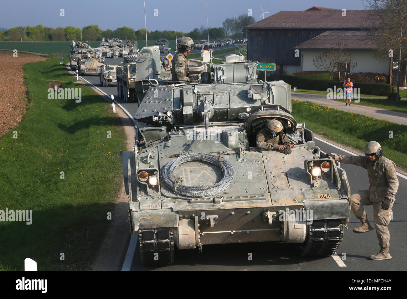 U.S. Soldiers assigned to Apache Troop, 5th Squadron, 4th Cavalry ...