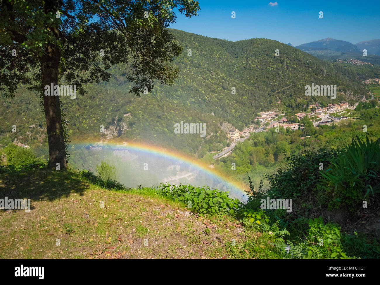 Terni (Umbria, Italy) -The Cascata delle Marmore is a touristic park ...