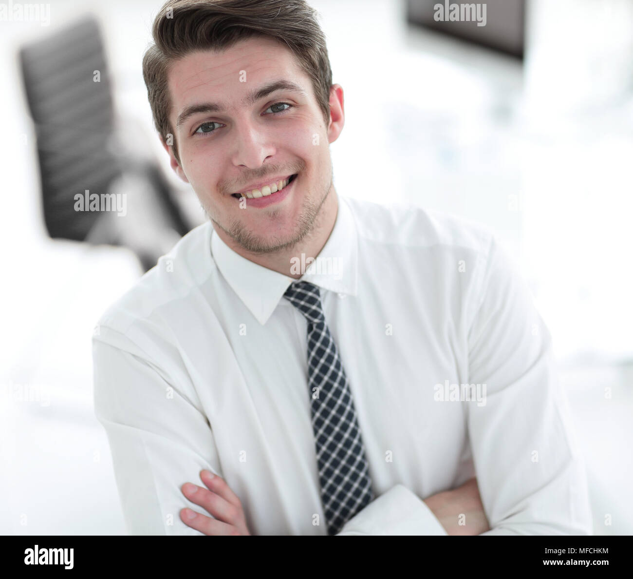 successful employee at a Desk Stock Photo - Alamy
