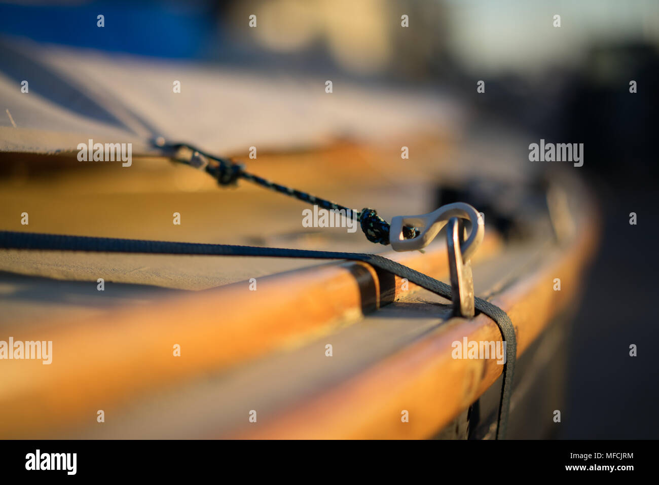 Close up of deck and rigging on an old sailing boat Stock Photo - Alamy