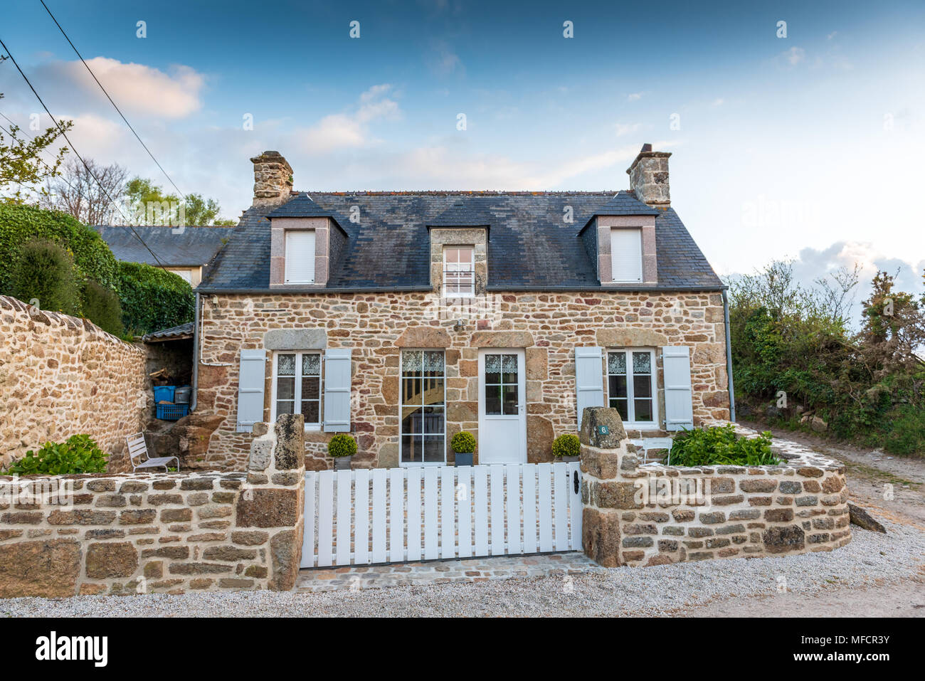 Beautiful old stone house in Normandy, France Stock Photo - Alamy