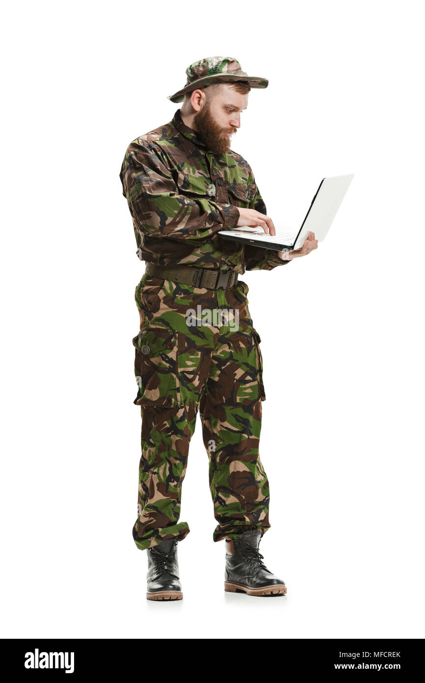 Full Length Army Soldier Profile High Resolution Stock Photography and ...