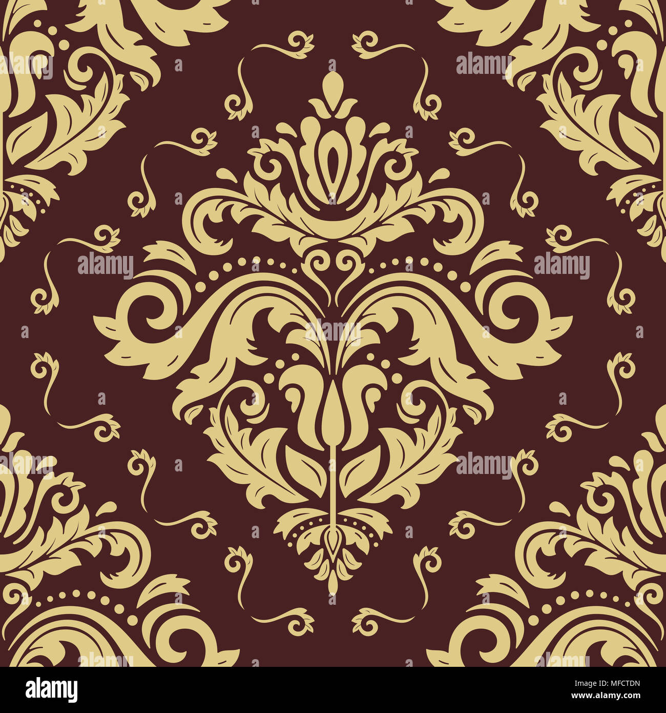 Damask Seamless Background Stock Photo - Alamy