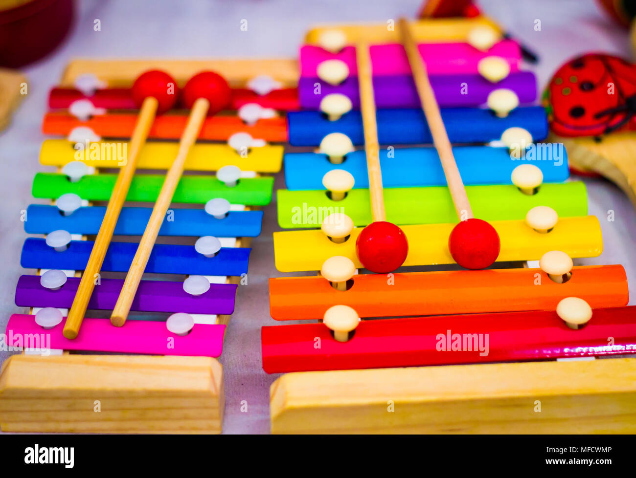 Coloured xylophone hi-res stock photography and images - Alamy